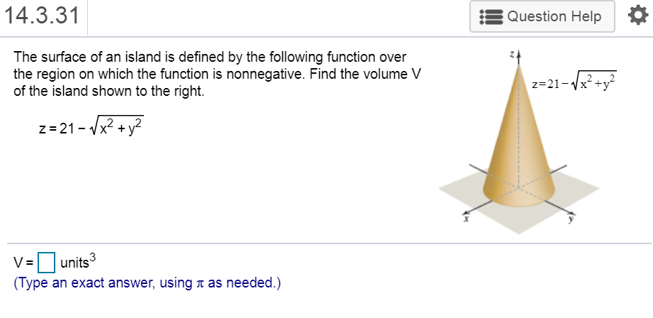 Solved 14.3.31 Question Help The surface of an island is | Chegg.com