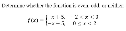 Solved Determine whether the function is even, odd, or | Chegg.com