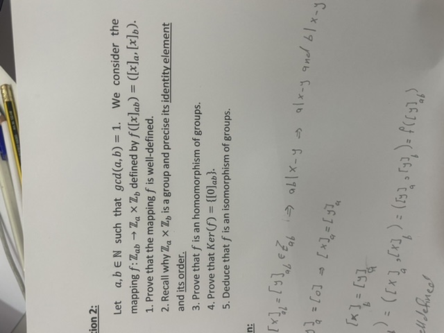 Let a,b∈N such that gcd(a,b)=1. We consider the | Chegg.com
