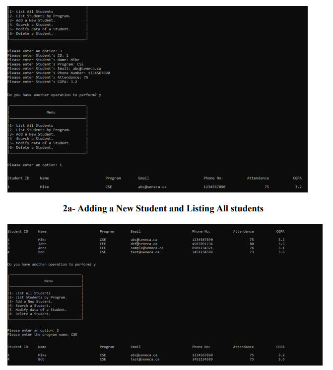 Solved In this project you will be creating a student record | Chegg.com