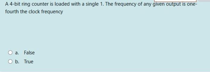 Solved A 4-bit ring counter is loaded with a single 1 . ﻿The | Chegg.com