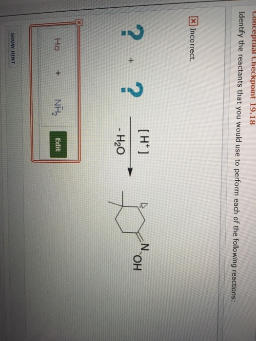 Solved Conceptüal Checkpoint 19.18 Identify the reactants | Chegg.com