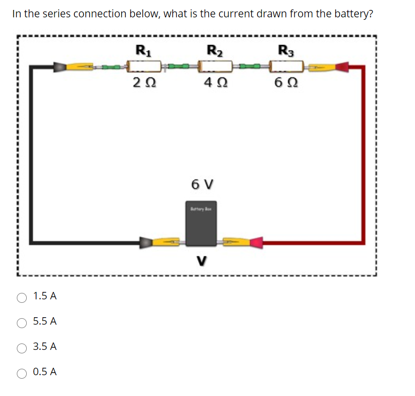 Solved In the series connection below, what is the current | Chegg.com