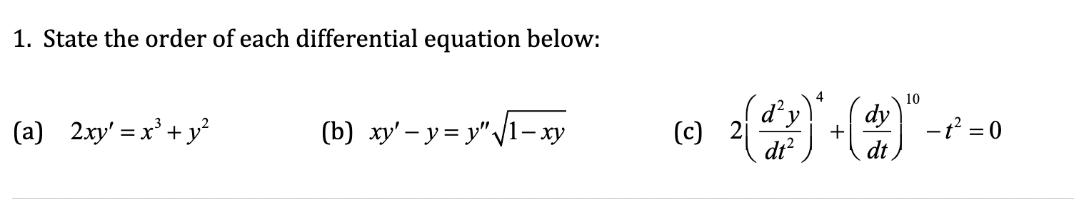 Solved please state order of all 3 | Chegg.com