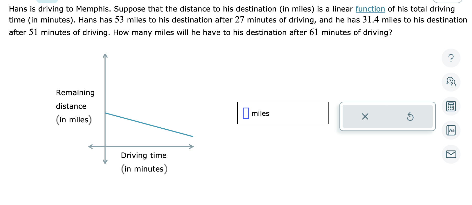 Solved Hans is driving to Memphis. Suppose that the distance | Chegg.com