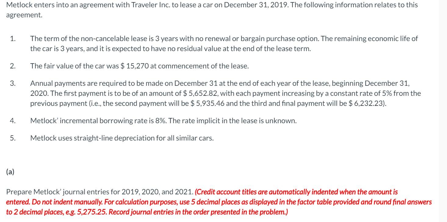 Solved Metlock enters into an agreement with Traveler Inc. | Chegg.com Solved Metlock enters into an agreement with Traveler Inc. | Chegg.com