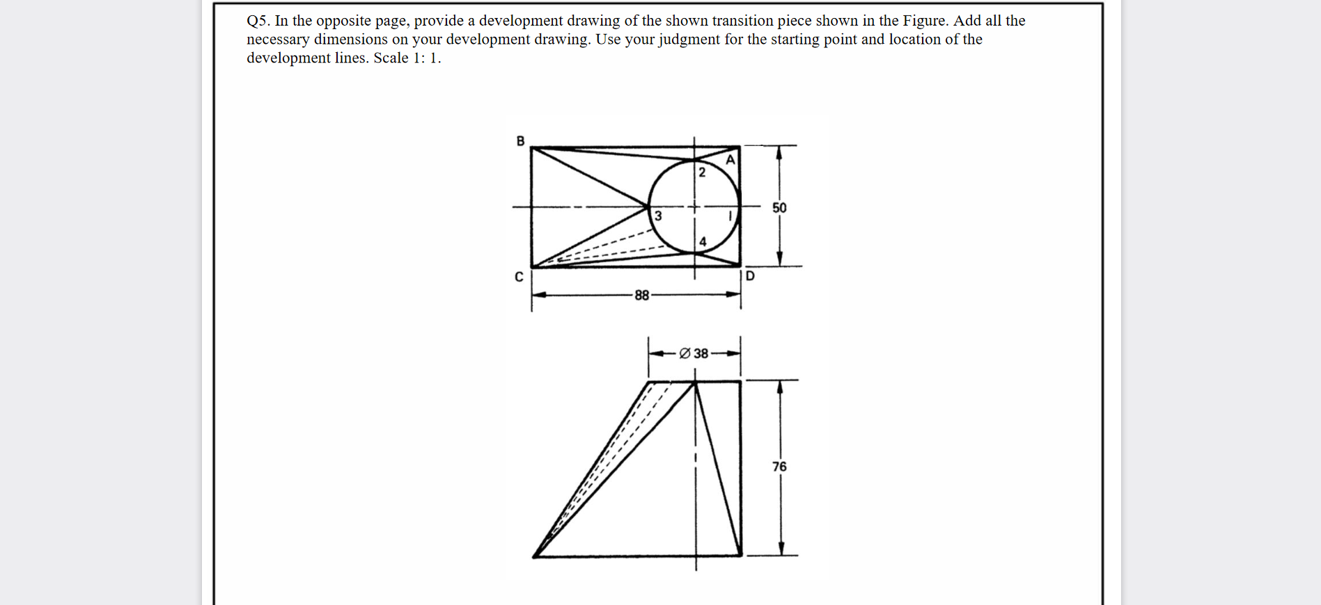 Solved Q5. In the opposite page, provide a development | Chegg.com