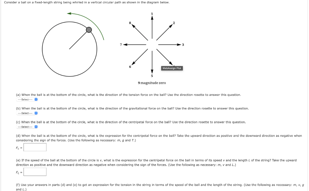 Solved Consider a ball on a fixed-length string being | Chegg.com