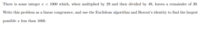 Solved There is some integer x
