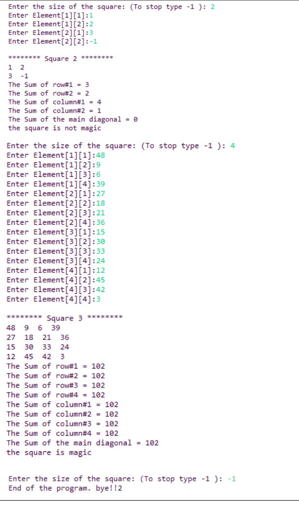 Solved Project01: Arrays Magic Square One interesting | Chegg.com