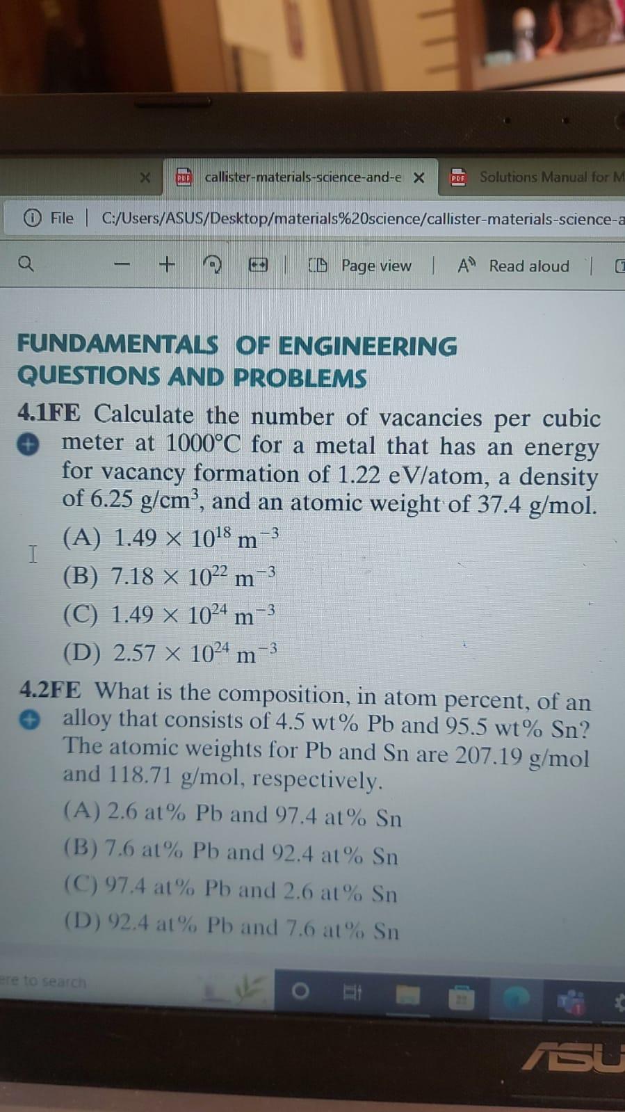 Solved X PAR callister-materials-science-and-e X PDF | Chegg.com