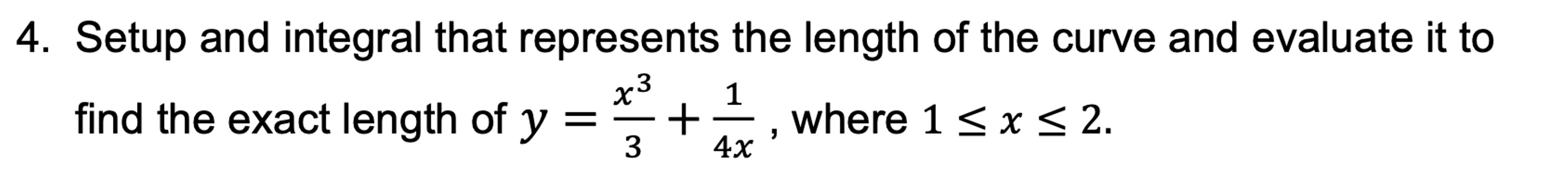 Solved Setup and integral that represents the length of the | Chegg.com