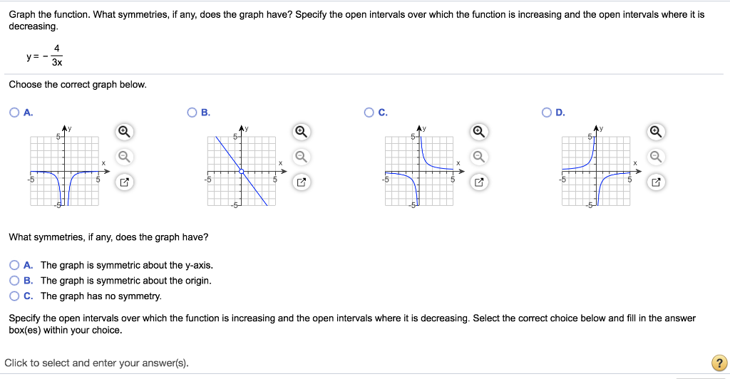 Solved Graph the function. What symmetries, if any, does the | Chegg.com
