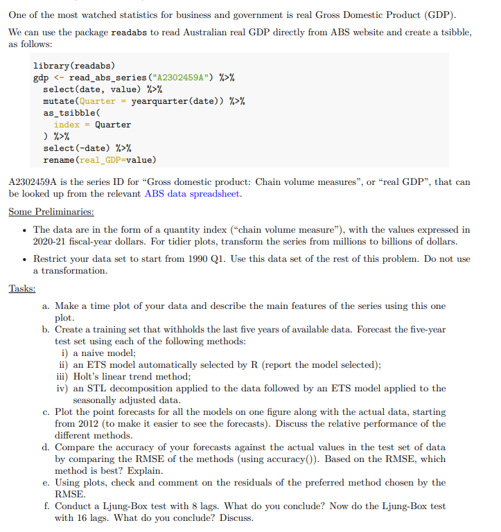 Solved 2302459A is the series ID for "Gross domestic | Chegg.com
