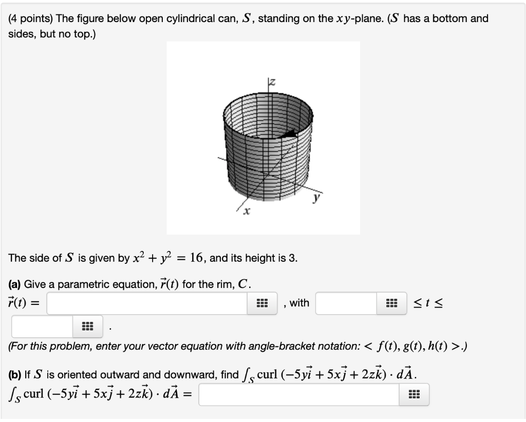 Solved 4 Points The Figure Below Open Cylindrical Can S Chegg