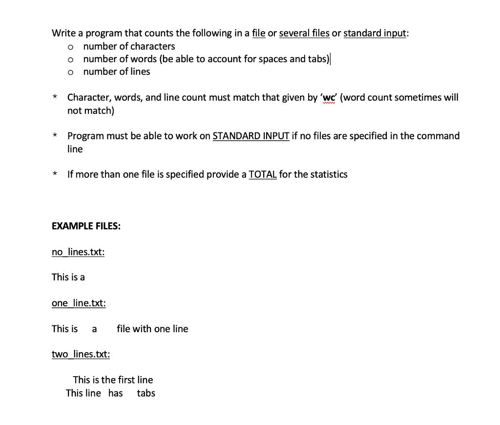 Solved C Programming Homework Problem: EXAMPLE | Chegg.com