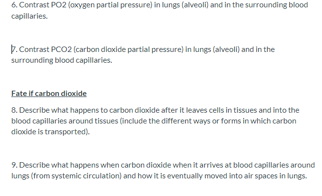 Solved 6. Contrast PO2 (oxygen partial pressure) in lungs | Chegg.com