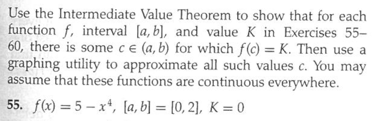 Solved Use the Intermediate Value Theorem to show that for | Chegg.com