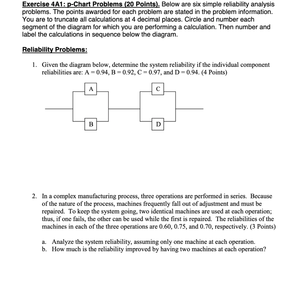 Solved Exercise 4A1: p-Chart Problems (20 Points). Below are | Chegg.com