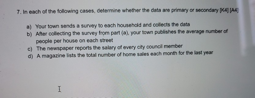 Solved 7. In each of the following cases, determine whether | Chegg.com