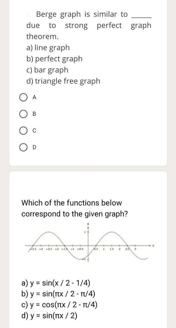 Solved Berge graph is similar to due to strong perfect graph | Chegg.com