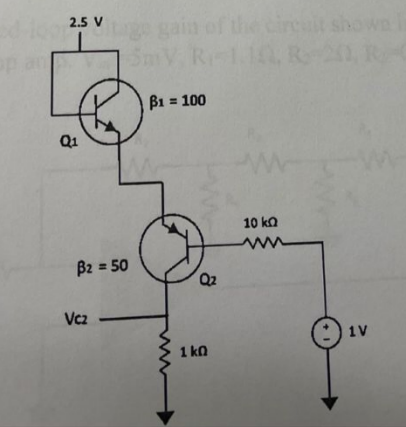 Solved Analyze the circuit and find the value of Vc2.Assume | Chegg.com