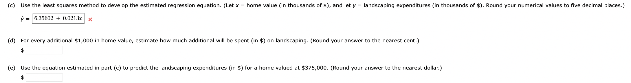 Solved (a) Develon a scatter diaaram with home value as the | Chegg.com