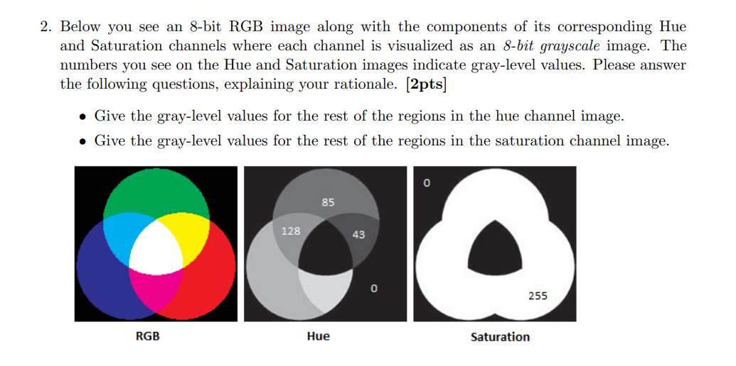 2. Below you see an 8-bit RGB image along with the | Chegg.com