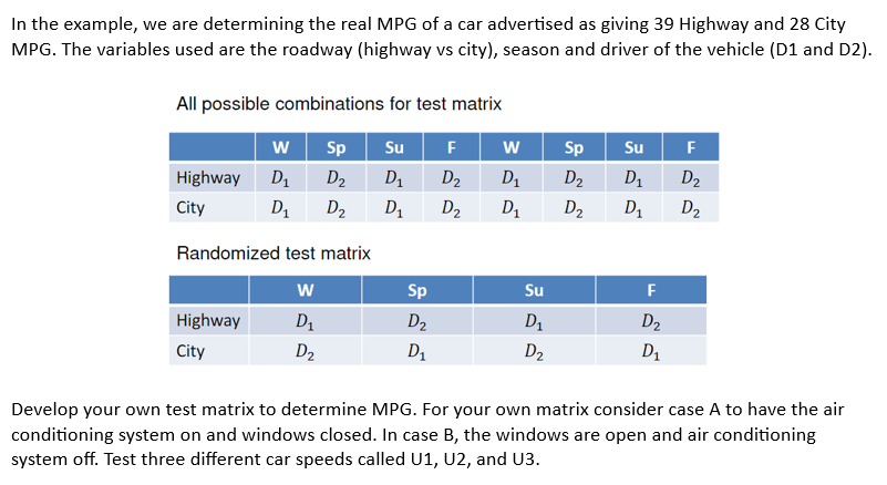 Solved In the example, we are determining the real MPG of a | Chegg.com