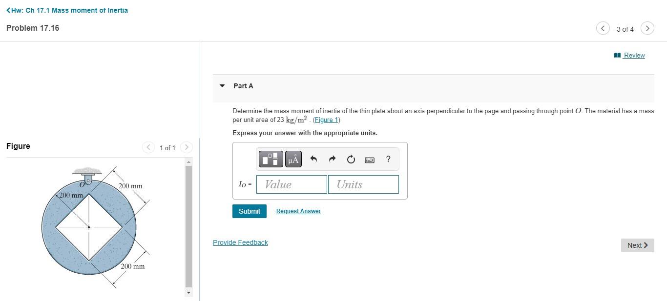 Solved Determine the mass moment of inertia of the thin | Chegg.com