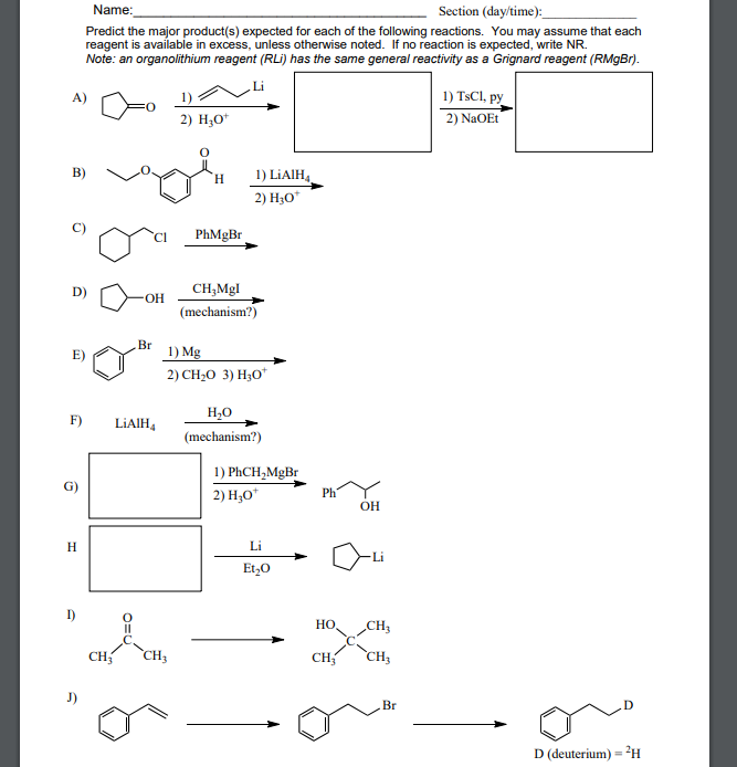 Solved Predict the major product(s) ﻿expected for each of | Chegg.com