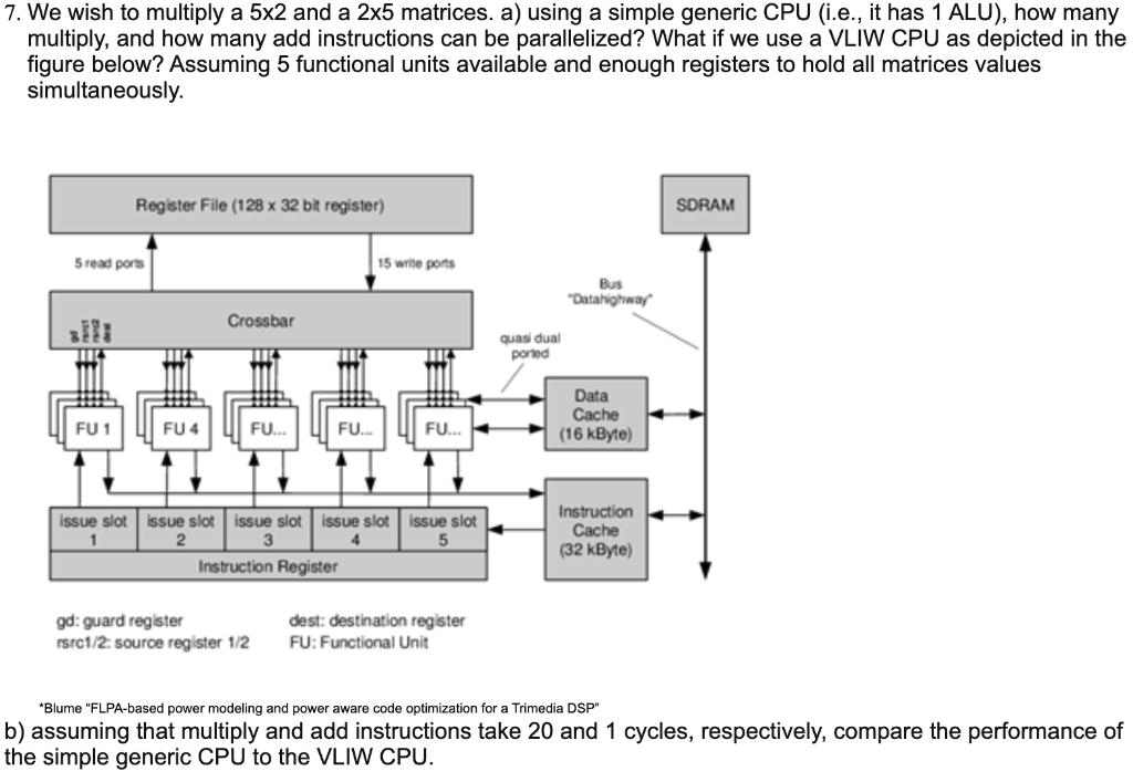 7. We wish to multiply a 5x2 and a 2x5 matrices. a) | Chegg.com