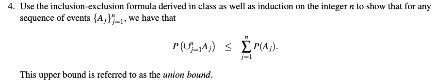 Solved 4. Use the inclusion-exclusion formula derived in | Chegg.com