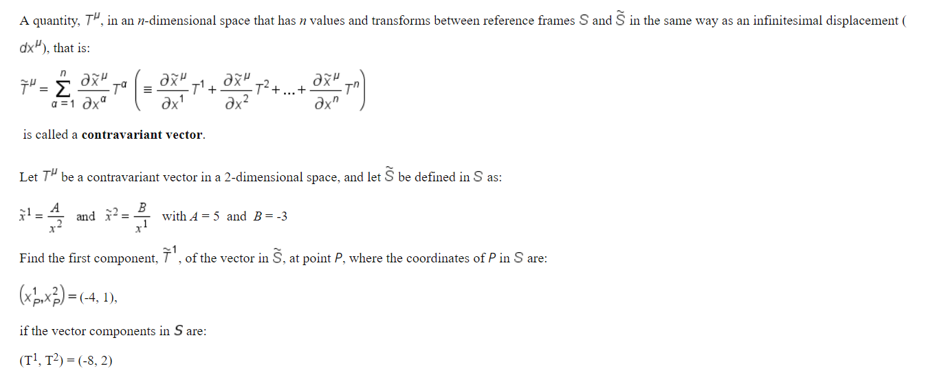 Solved A quantity, T", in an n-dimensional space that has n | Chegg.com