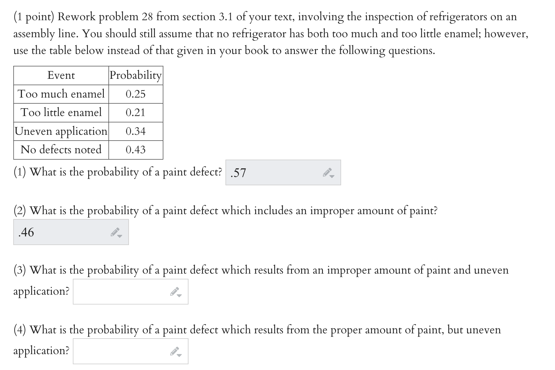 Solved (1 point) Rework problem 28 from section 3.1 of your | Chegg.com Solved (1 point) Rework problem 28 from section 3.1 of your | Chegg.com