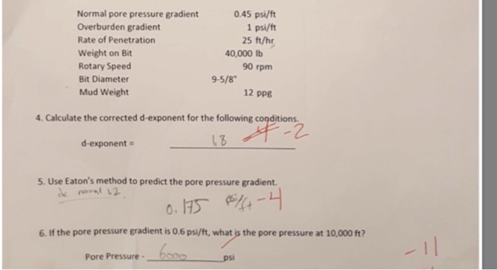 Solved Calculate the corrected d-exponent for the | Chegg.com