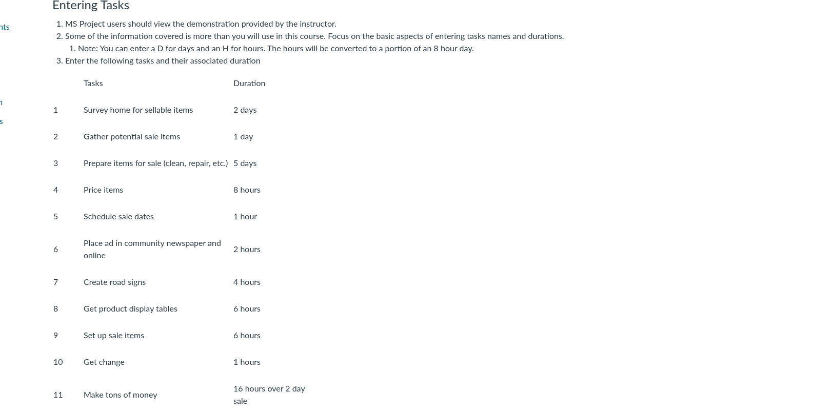 Solved Please Help.MS Excel preferably MS ProjectFocus on | Chegg.com