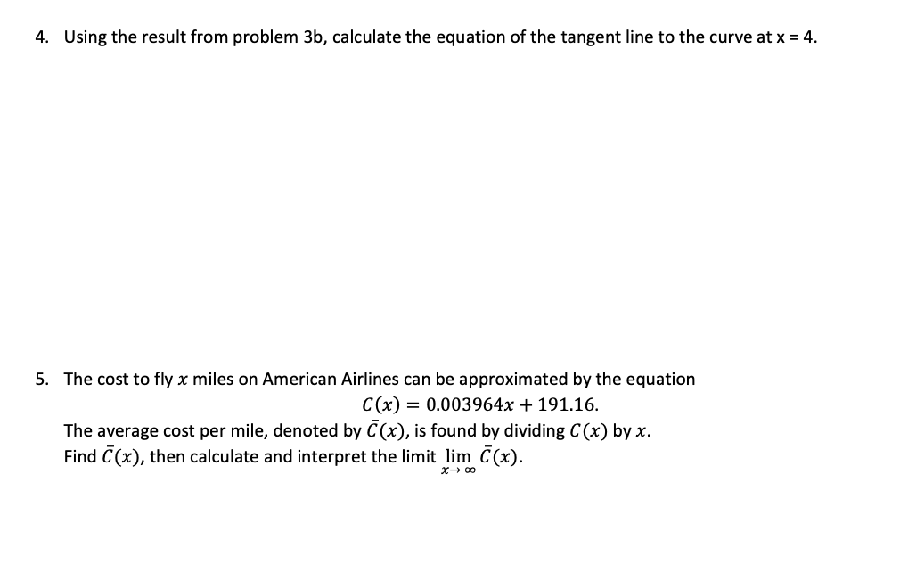 Solved 4. Using the result from problem 3b, calculate the | Chegg.com