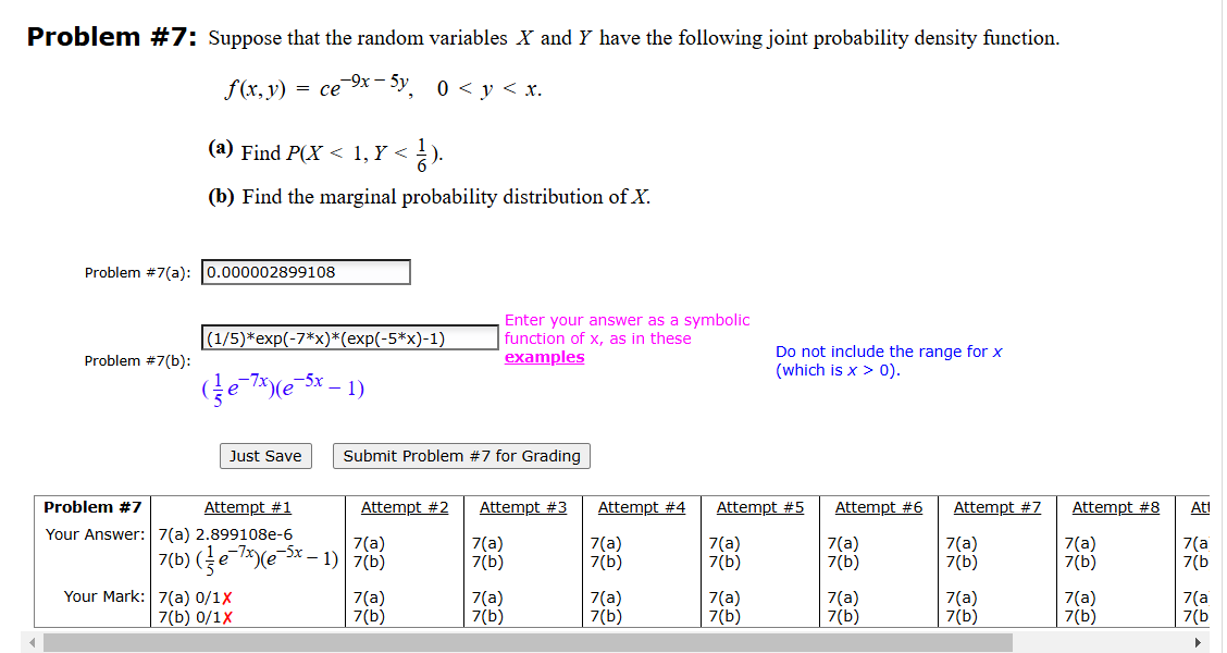 Solved Problem #7: Suppose that the random variables x ﻿and | Chegg.com
