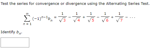 Solved Test the series for convergence or divergence using | Chegg.com