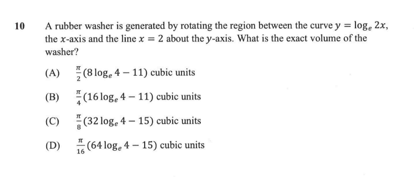 Solved 10 A rubber washer is generated by rotating the | Chegg.com