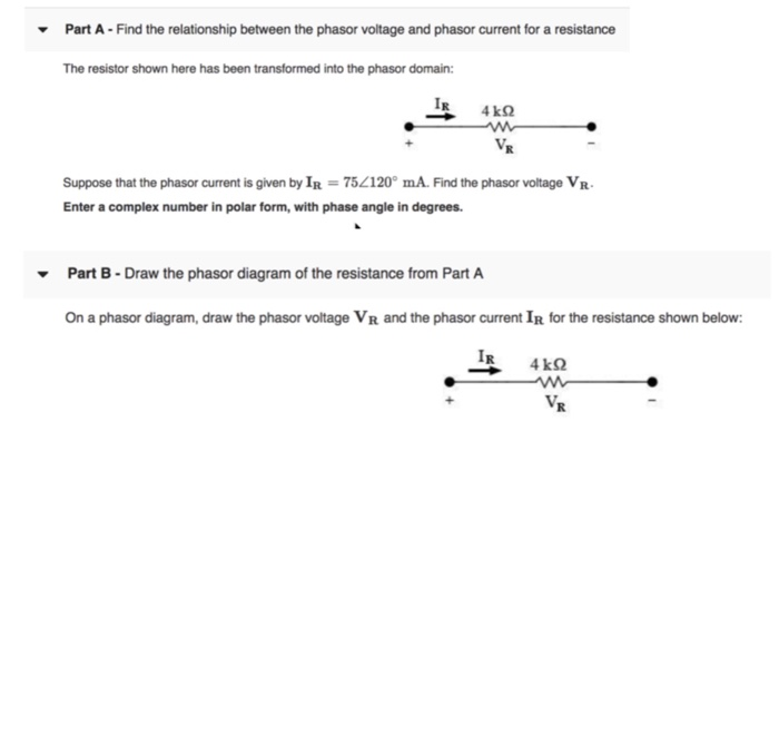 Solved Part A-Find the relationship between the phasor | Chegg.com