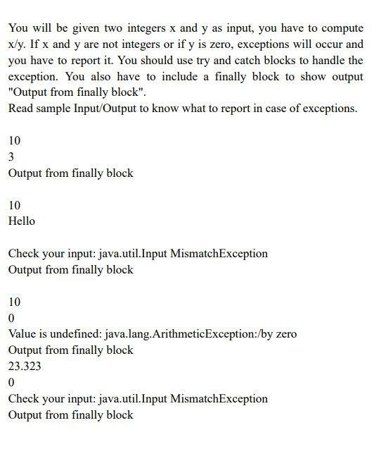 Solved You will be given two integers x and y as input, you | Chegg.com