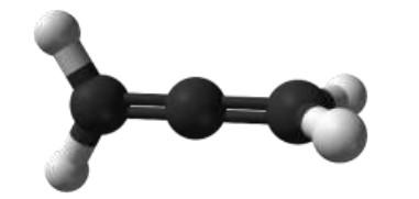 Solved The molecule above is CH2=C=CH2, hydrogen atoms | Chegg.com