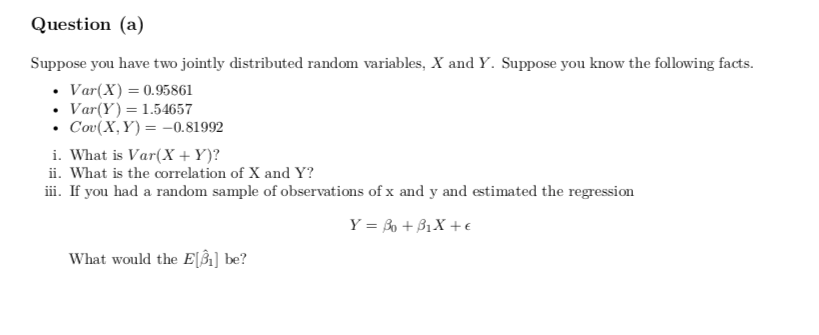 Solved Suppose you have two jointly distributed | Chegg.com