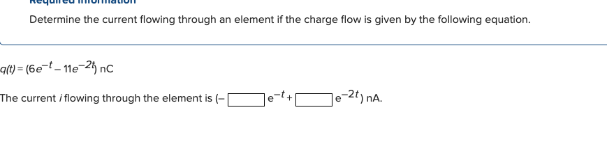 Solved Determine the current flowing through an element if | Chegg.com