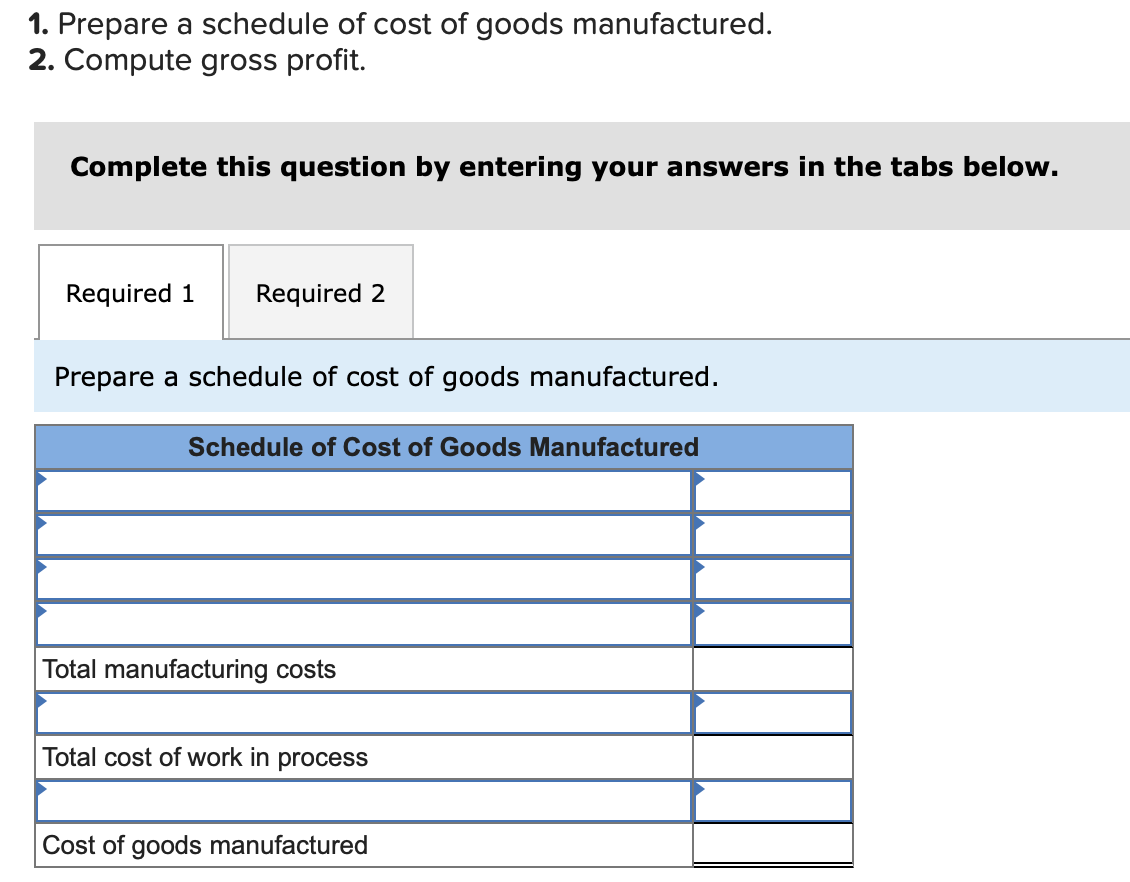 Solved A manufacturing company reports the following for the | Chegg.com