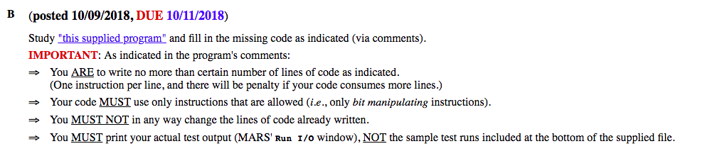 B (posted 10/09/2018, DUE 10/11/2018) Study "this | Chegg.com