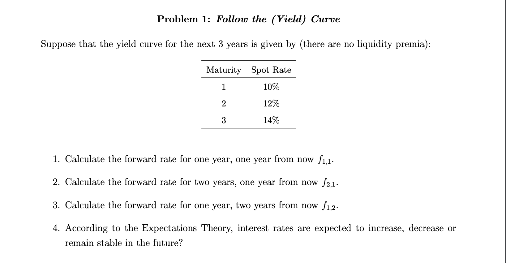 Solved Problem 1: Follow the (Yield) ﻿CurveSuppose that the | Chegg.com