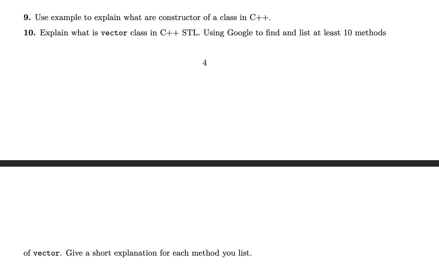 Solved 9. Use example to explain what are constructor of a | Chegg.com